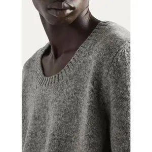 Prada Layered-cuff Wool Scoop-neck Sweater