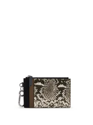 Veronica Beard Snake-embossed Card Holder