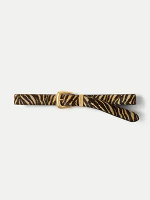 Veronica Beard Zebra Arch Belt - Tan Multi