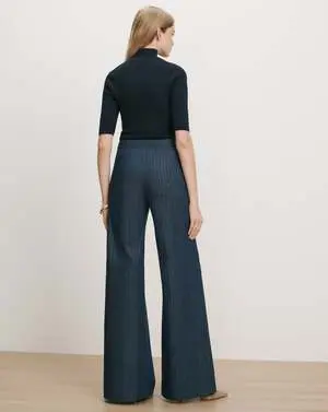 Veronica Beard Ledger Wide-leg Denim Pant
