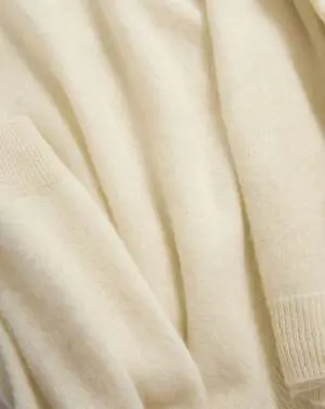 Veronica Beard Frankie Brushed Cashmere Pullover - Ivory