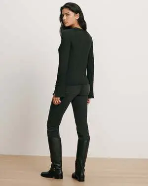 Veronica Beard Zyris Key-hole Top - Black