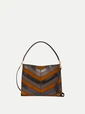 Veronica Beard Chevron Vida Shoulder Bag