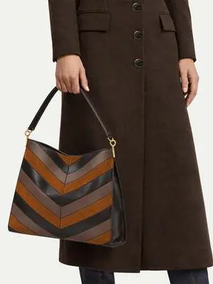 Veronica Beard Chevron Vida Shoulder Bag