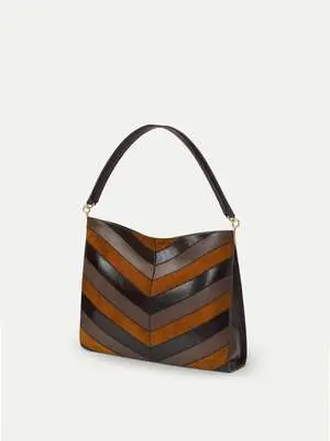Veronica Beard Chevron Vida Shoulder Bag