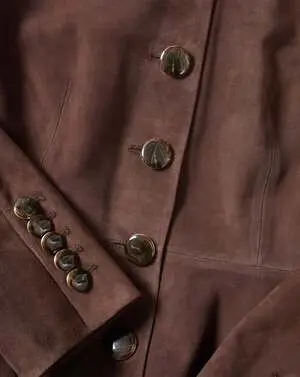 Veronica Beard Quinn Suede Peplum Jacket