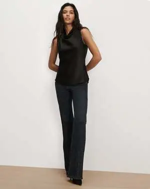 Veronica Beard Tam Sleeveless Blouse - Black