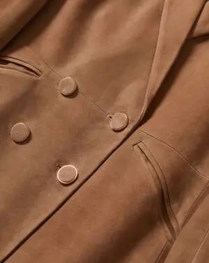 Veronica Beard Oria Suede Dickey Jacket
