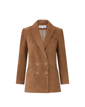 Veronica Beard Oria Suede Dickey Jacket