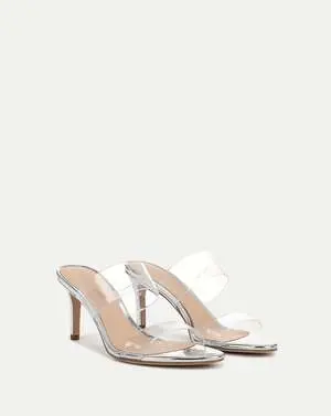 Veronica Beard Asha Mid-heel Sandal - Silver