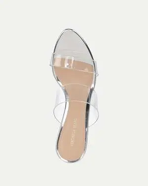 Veronica Beard Asha Mid-heel Sandal - Silver
