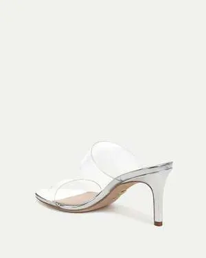 Veronica Beard Asha Mid-heel Sandal - Silver