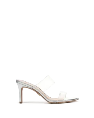 Veronica Beard Asha Mid-heel Sandal - Silver