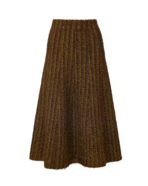 Veronica Beard Esmeray Metallic Midi Skirt