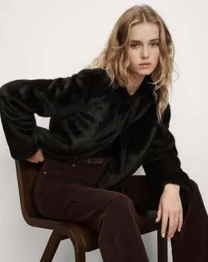 Veronica Beard Griselda Faux Fur Coat