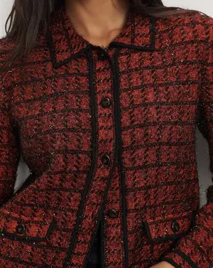 Veronica Beard Blanche Knit Tweed Jacket