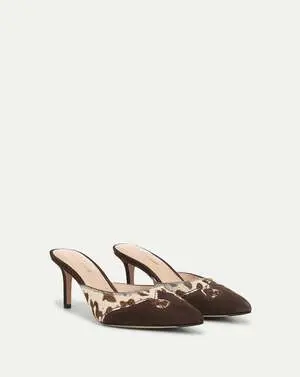 Veronica Beard Lisa Western Mule - Brown Multi