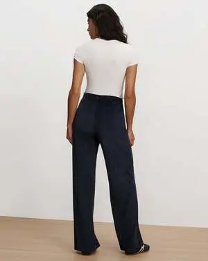 Veronica Beard Tobias Wide-leg Pant - Navy