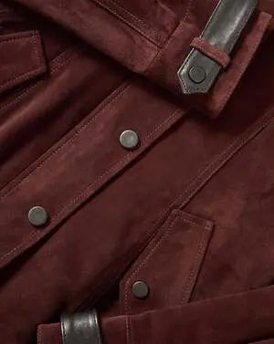 Veronica Beard Talla Suede Peplum Dickey Jacket