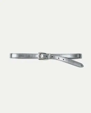 Veronica Beard Slim Arch Belt - Silver