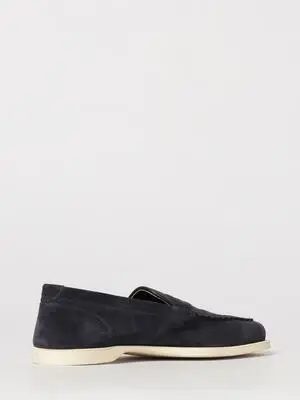 John Lobb Suede Penny Loafers With Rubber Sole