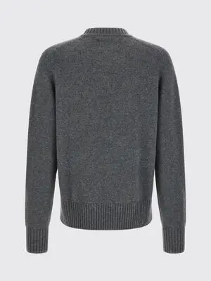 Extreme Cashmere Pure Cashmere Crewneck Sweater With Ribbed Trims - Grey