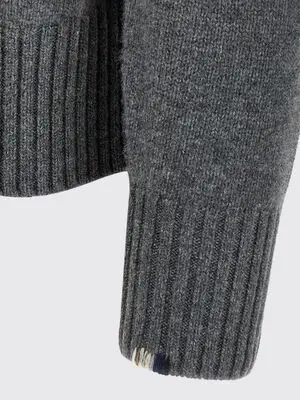 Extreme Cashmere Pure Cashmere Crewneck Sweater With Ribbed Trims - Grey