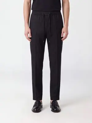 Dolce & Gabbana Virgin Wool Jogging Trousers With Drawstring Waist - Black