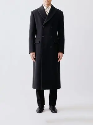 Jacquemus Long Double-breasted Virgin Wool Coat With Lapels