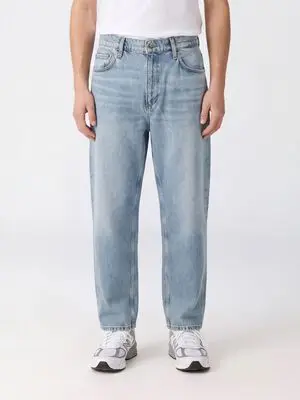RAG&BONE Baggy Fit Cotton Jeans With Button And Zip Fly - Denim