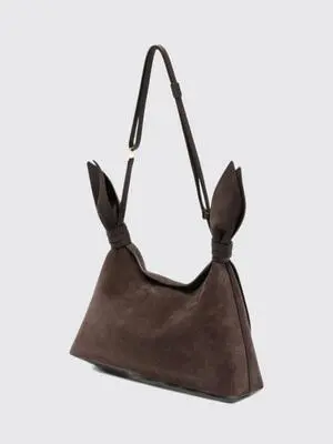 Loewe Scarf Suede Calfskin Shoulder Bag With Decorative Knot