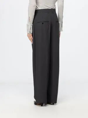 TOTEME High-waisted Wide Leg Wool Blend Tailored Trousers With Slant Pockets