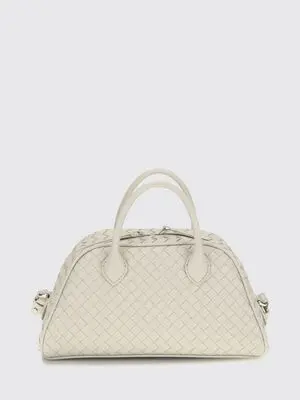 Bottega Veneta Duffle Bag In Intrecciato Calfskin With Shoulder Strap - Grey