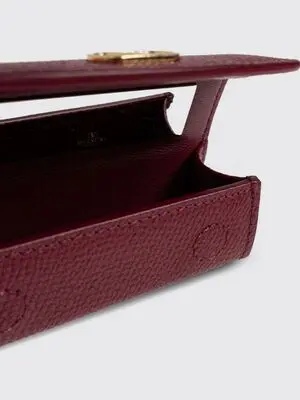 Valentino Garavani Vlogo Signature Grained Calfskin Leather Utility Case