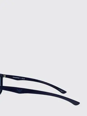 Emporio Armani Rectangular Sunglasses In Blue Nylon With Tonal Logo
