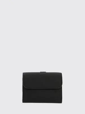 Chloé Calfskin Leather Trifold Wallet With Logo Charm - Black