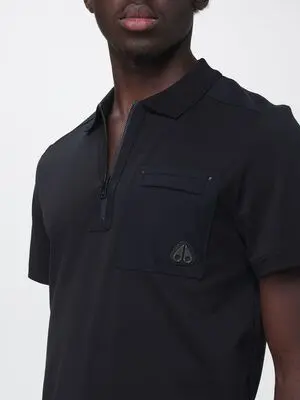 Moose Knuckles Cotton And Nylon Short-sleeve Polo Shirt With Zip Closure