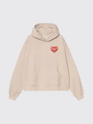Carhartt Work In Progress Oversized Heart Print Cotton Jersey Hoodie