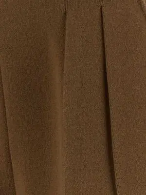 Max Mara High-waisted Wool And Cashmere Knit Trousers - Camel