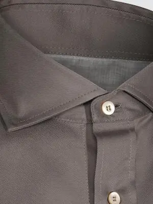Brunello Cucinelli Casual Long-sleeved Cotton Shirt With French Collar