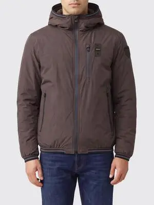 BLAUER. D-devon Lightweight Windproof Jacket With Hood And Logo - Brown