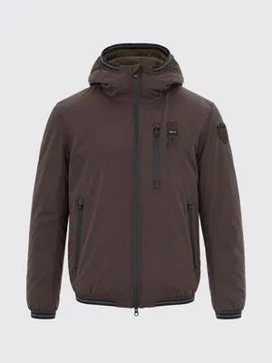 BLAUER. D-devon Lightweight Windproof Jacket With Hood And Logo - Brown
