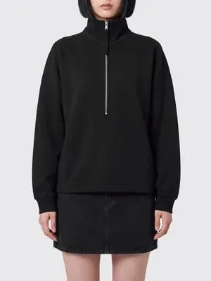 THOM KROM Half-zip High Neck Sweatshirt In Cotton Blend