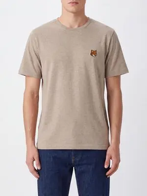Maison Kitsuné Chillax Fox Logo Cotton Crewneck T-shirt - Beige