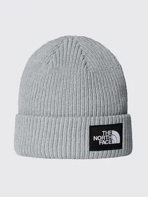 The North Face Salty Lined Ribbed Beanie With Inner Lining And Logo Grey