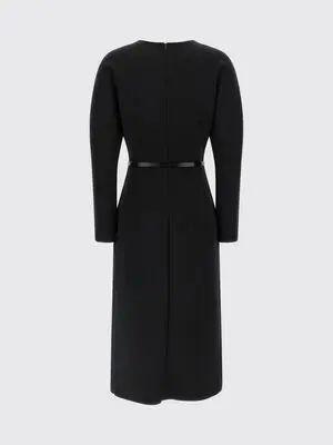 PAROSH P.a.r.o.s.h. Midi Sheath Dress In Crêpe With Adjustable Waist Belt