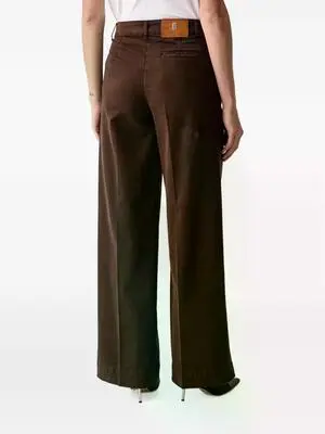FRACOMINA Logo-charm Wide-leg Trousers