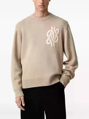 Filling Pieces Logo-embroidered Sweater - Neutrals