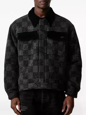 Filling Pieces Checkerboard-pattern Zip-up Shirt Jacket