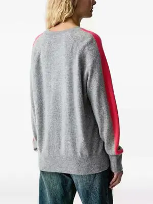 From Future Contrast-stripe V-neck Sweater